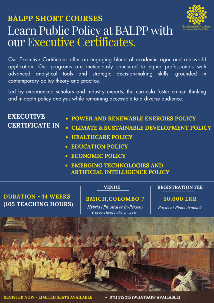 Executive Certificates in Public Policy - BALPP